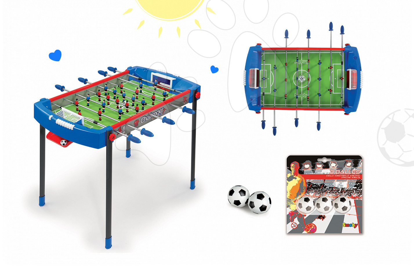 Futbal de table Smoby set avec des balles de rechange