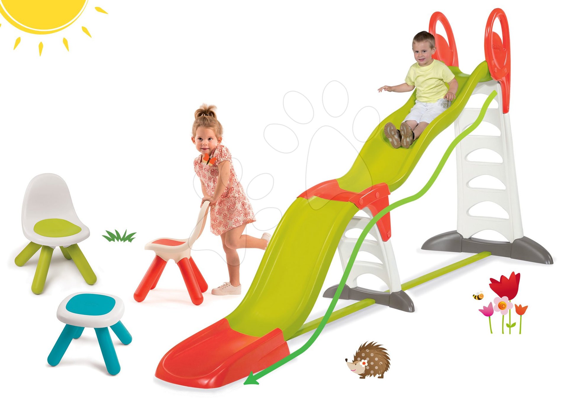 Tobogan pentru copii și masă Smoby Toboggan cu scăuneșe KidC