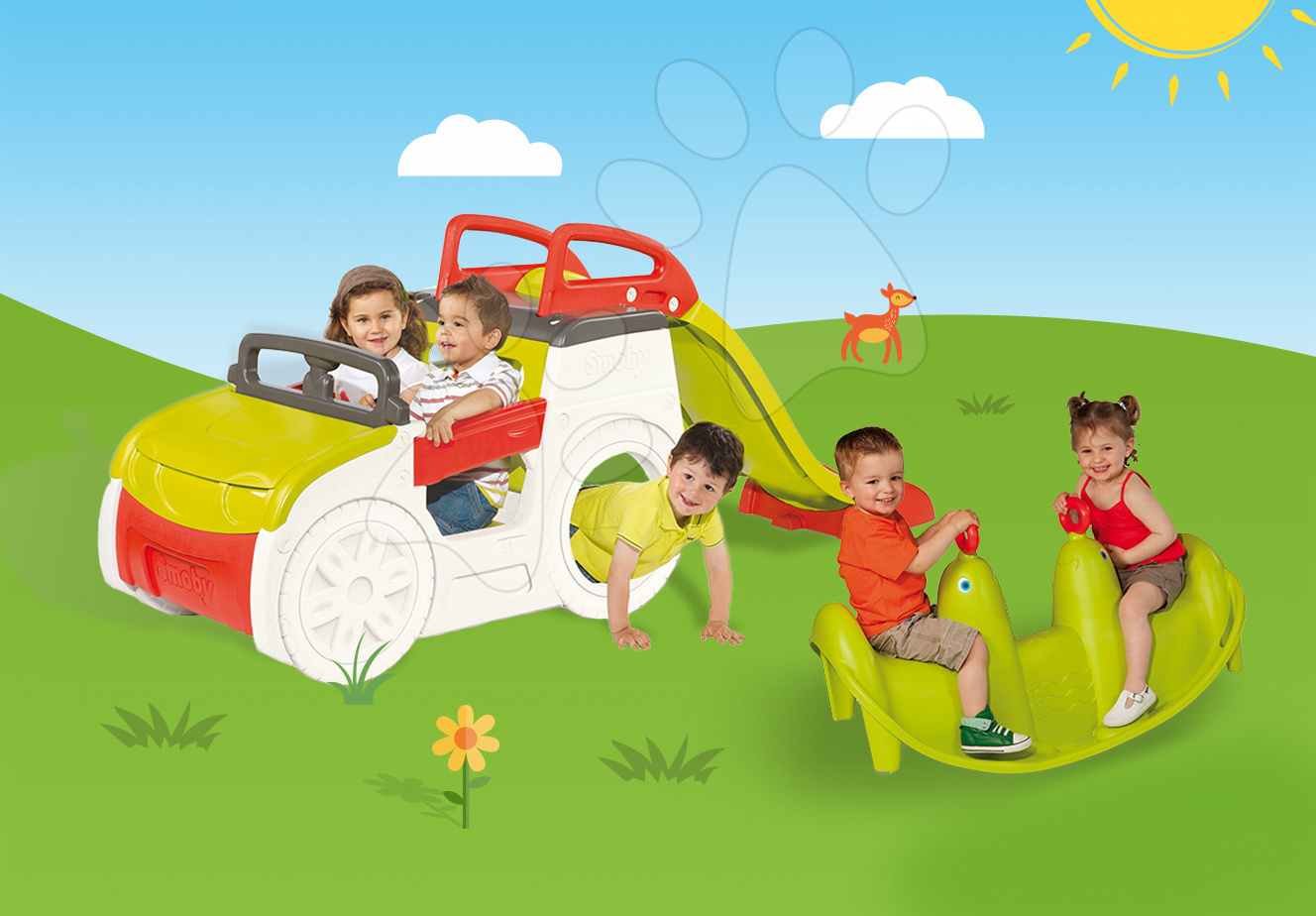 Adventure Car Smoby Climber with a 150 cm-Slide Set and doub