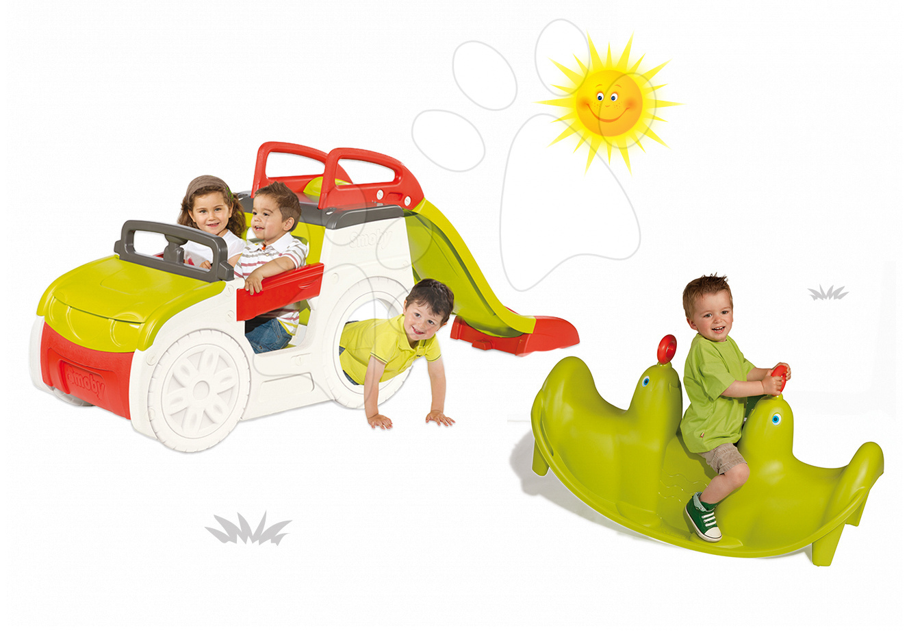 Adventure Car Smoby Climber with a 150 cm-Slide Set and doub